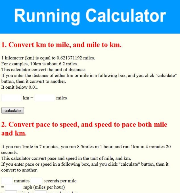 Running Calculator convertit et le fait bien | RunInFrance, le journal ...
